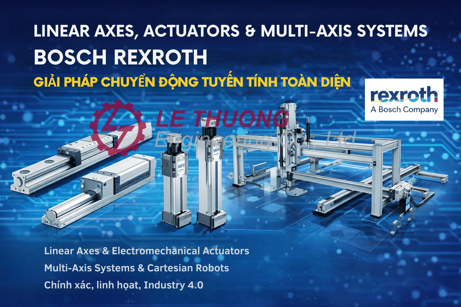 Linear Axes & Actuators Bosch Rexroth – Giải pháp chuyển động tuyến ...
